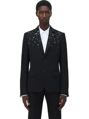 Alexander McQueen Constellation Embroidered Single-breasted Jacket - Black