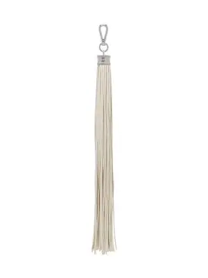 Alexander McQueen Leather Tassel Charm - Cream