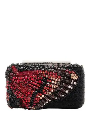Alexander McQueen T-bar Box Clutch - Black/red