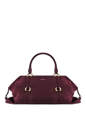Alexander McQueen Farringdon Suede Bag - Oxblood