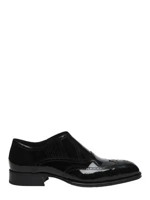 Alexander McQueen Jermyn Brogue Leather Loafers - Black