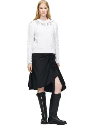 Alexander McQueen Asymmetric Bow Skirt - Black