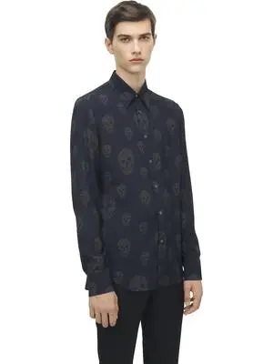 Alexander McQueen Skull Print Shirt - Black