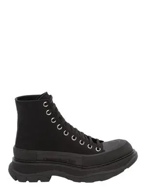 Alexander McQueen Tread Slick Lace-up Boots - Black