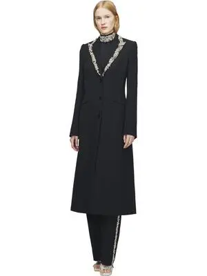 ALEXANDER MCQUEEN Chain Mail Embroidery Long Coat