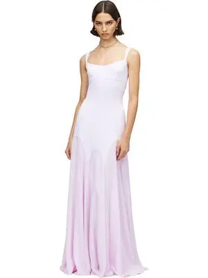 Alexander McQueen Satin Evening Dress - Pink