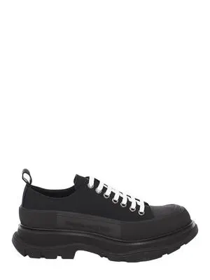 Alexander McQueen Tread Slick Lace Up Sneakers - Black