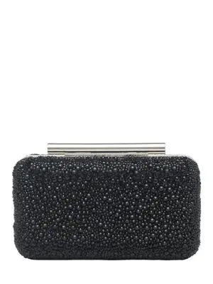 Alexander McQueen Crystal T-bar Box Clutch - Black