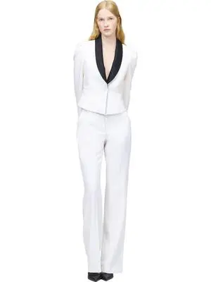 Alexander McQueen High-waisted Tailored Trousers - White