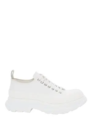 Alexander McQueen Tread Slick Lace-up Sneakers - White