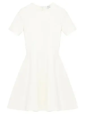 Alexander McQueen Fit And Flare Mini Dress Ivory