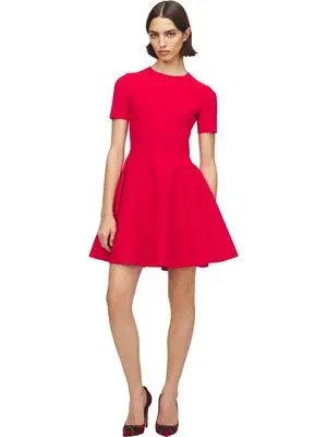 Alexander McQueen Fit And Flare Mini Dress - Red