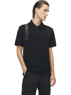 Alexander McQueen Harness Polo Shirt - Black