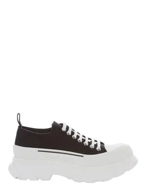 Alexander McQueen Tread Slick Lace-up Sneakers - Black/white