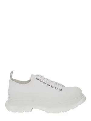 Alexander McQueen Tread Slick Lace-up Sneakers - White