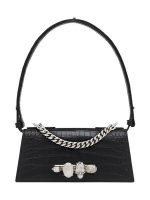 Alexander McQueen Jeweled Shoulder Bag - Black