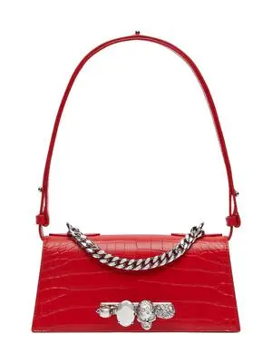 Alexander McQueen Jewelled Mini Bag Red