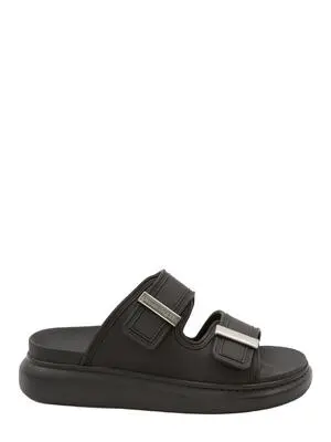 Alexander McQueen Oversized Hybrid Slides - Black/silver