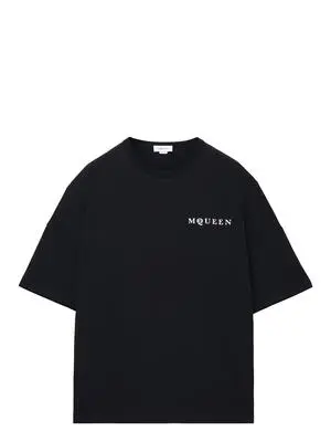 Alexander McQueen MCQUEEN Oversized Logo T-Shirt Black