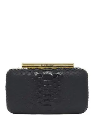 Alexander McQueen T-bar Box Clutch - Black