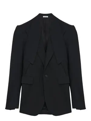 Alexander McQueen Reverse Lapel Single-breasted Jacket - Black