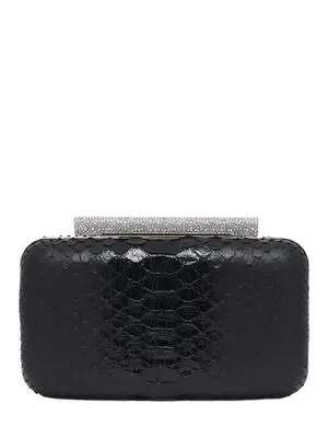Alexander McQueen T-bar Box Clutch - Black
