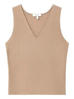 CASASOLA Evelina Silk Tank Top - Camel
