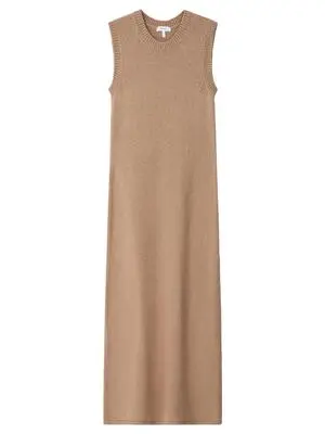 CASASOLA CASASOLA Violeta Midi Dress Camel
