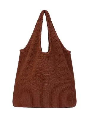 CASASOLA Costanza Knit Bag Brown