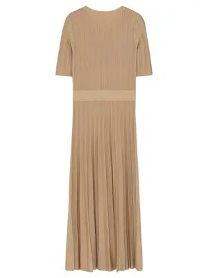 CASASOLA Annamaria Pointelle Dress - Camel
