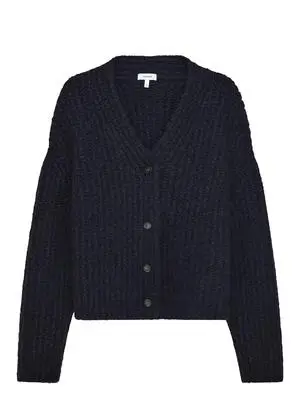 CASASOLA Bouclé Cardigan - Navy