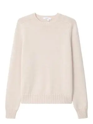 CASASOLA Crewneck Merino Wool Sweater - Sand