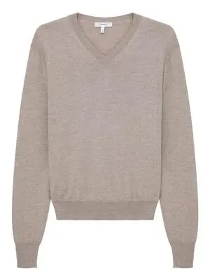 CASASOLA Giada V-neck Pullover - Stone