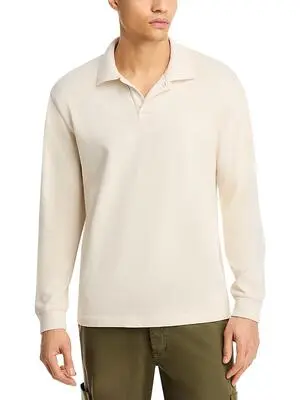 Madewell Long Sleeve Cotton Polo Shirt - Parchment