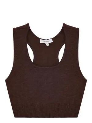 CASASOLA Ada Crop Tank - Espresso