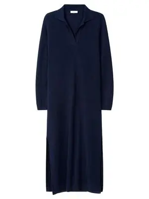 CASASOLA Daria Linen Knit Midi Dress - Navy