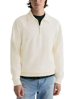 Ag Classic Fit Half Zip Sweater - Ivory Dust