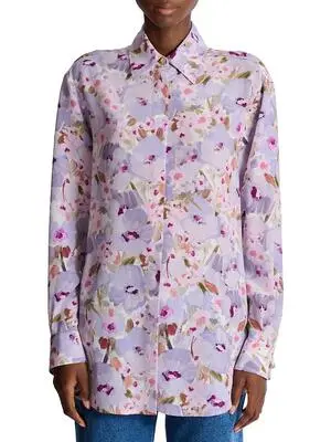 Balmain Printed Cotton Poplin Shirt - Multicolor