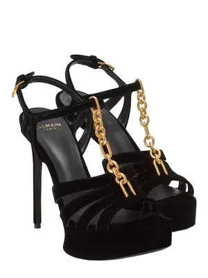 Balmain Platform Sandals - Black