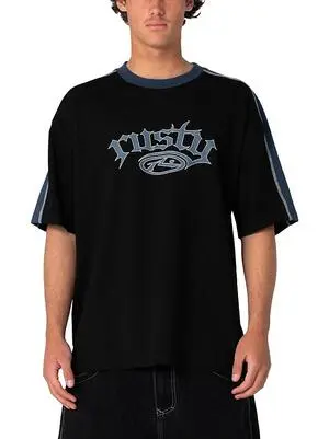 RUSTY Scream Logo T-shirt - Black