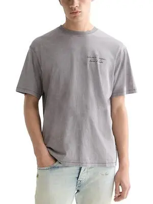 Scotch & Soda Basquiat Front And Back Artwork Relaxed Fit Tee - Steel Grey