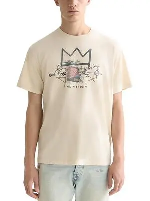 Scotch & Soda Basquiat Artwork Relaxed Fit Tee - Eggnog