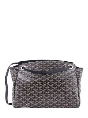 GOYARD Pm Rouette Bag Coated Canvas - Black