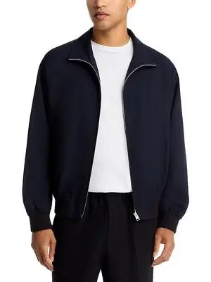 FRAME Wool Zip Blouson Jacket - Dark Navy