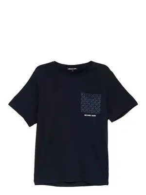 Michael Kors Logo Monogram Pocket T-shirt - Blue