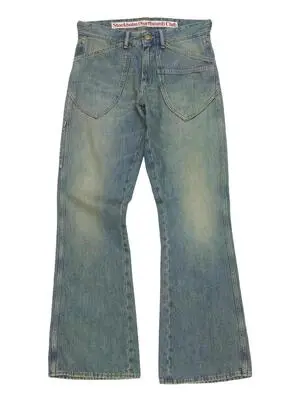 STOCKHOLM SURFBOARD CLUB Front Pocket Hawk Flared Jeans - Blue