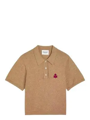 MARANT ETOILE Althea Logo Polo Shirt - Neutrals