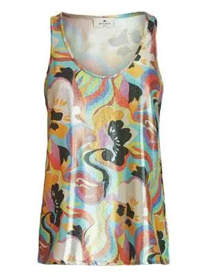 Etro Sleeveless Racerback Top - Blue