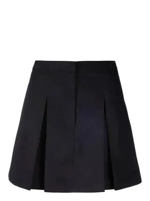 SPORTY & RICH Logo-embroidered Mini Skirt - Blue