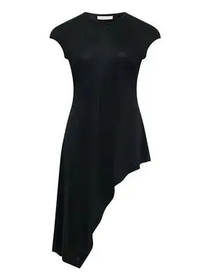 CLUB21 Asymmetric Jersey Knit Top - Black